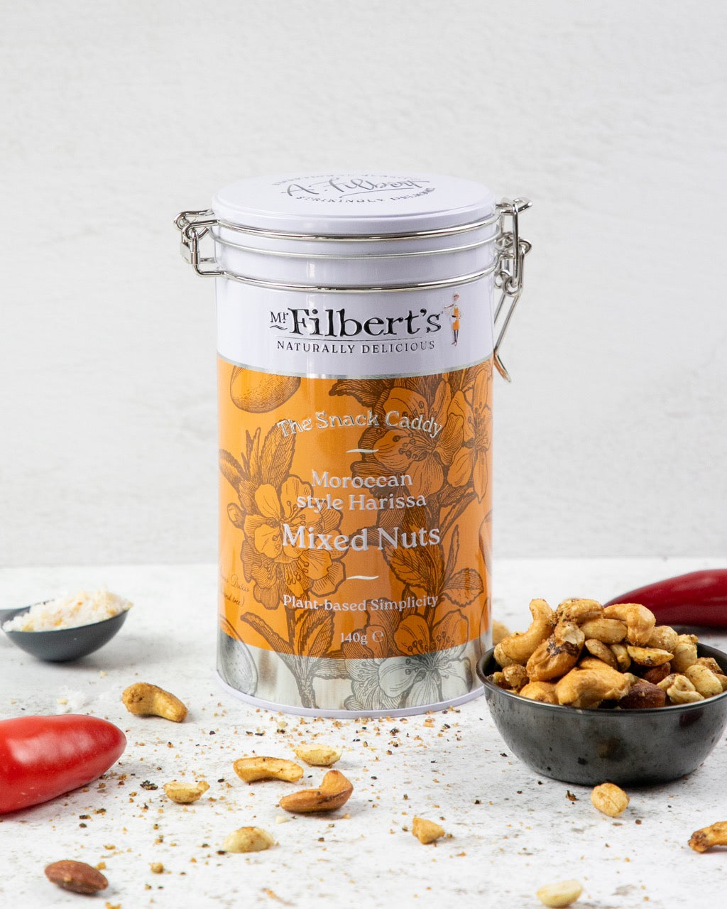 Moroccan style Harissa Mixed Nuts Medium Gifting Tin | Mr Filbert's ...